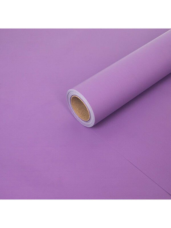 Пленка матовая для упаковки 50см х 30м, однотонная, фиолетовая, 55мкр