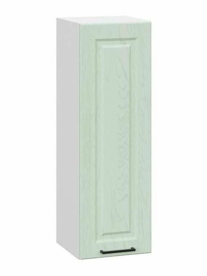 Кухонный модуль навесной, шкаф Шервуд с доводчиками, с полками, 35х29.6х91 см, Белый / Шато мята