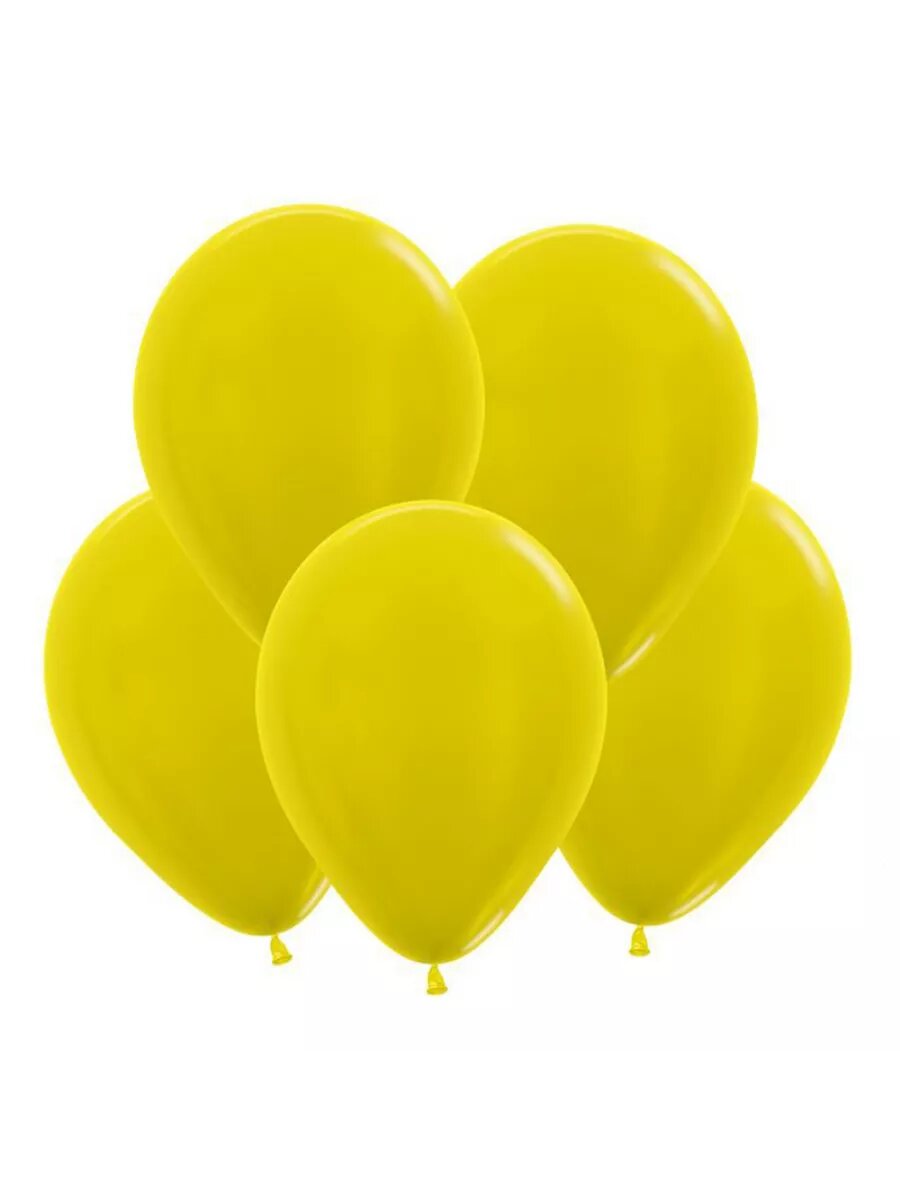 Желтый, Метал / Yellow, латексный шар (12"/30 см ) 50 шт. / SEMPERTEX, Колумбия