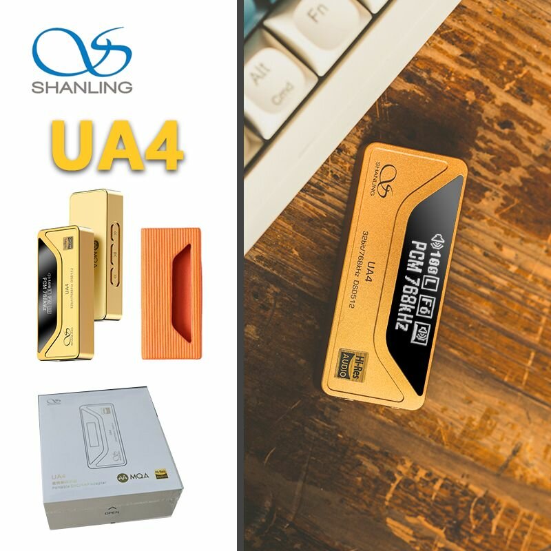 Портативный усилитель для наушников Shanling UA4, Gold