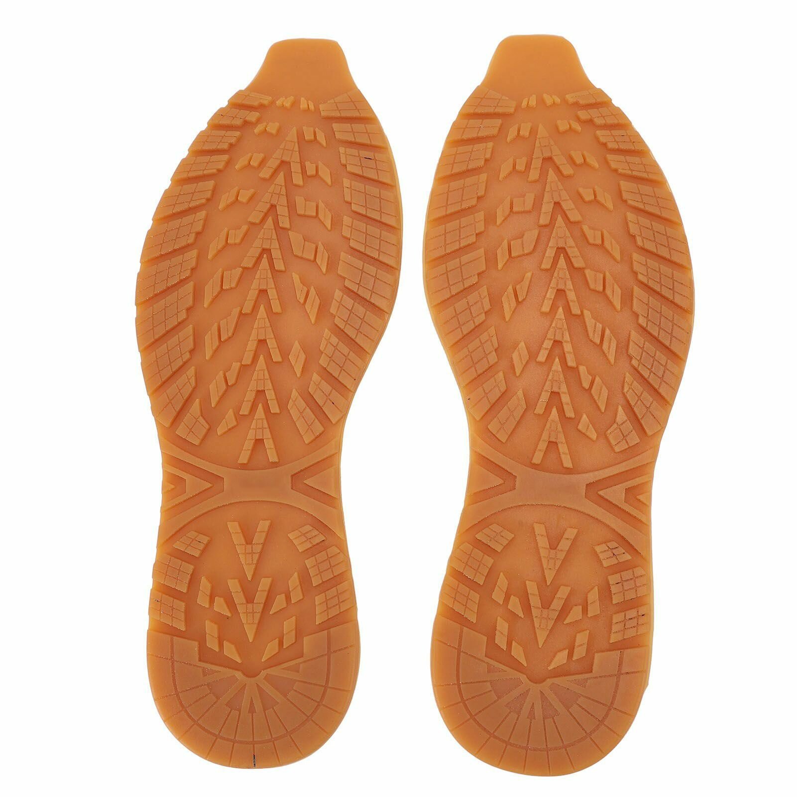 Сменная резиновая подошва с V-образным протектором, износостойкая, бесшумная, желтая, прочная, ремонтная подошва