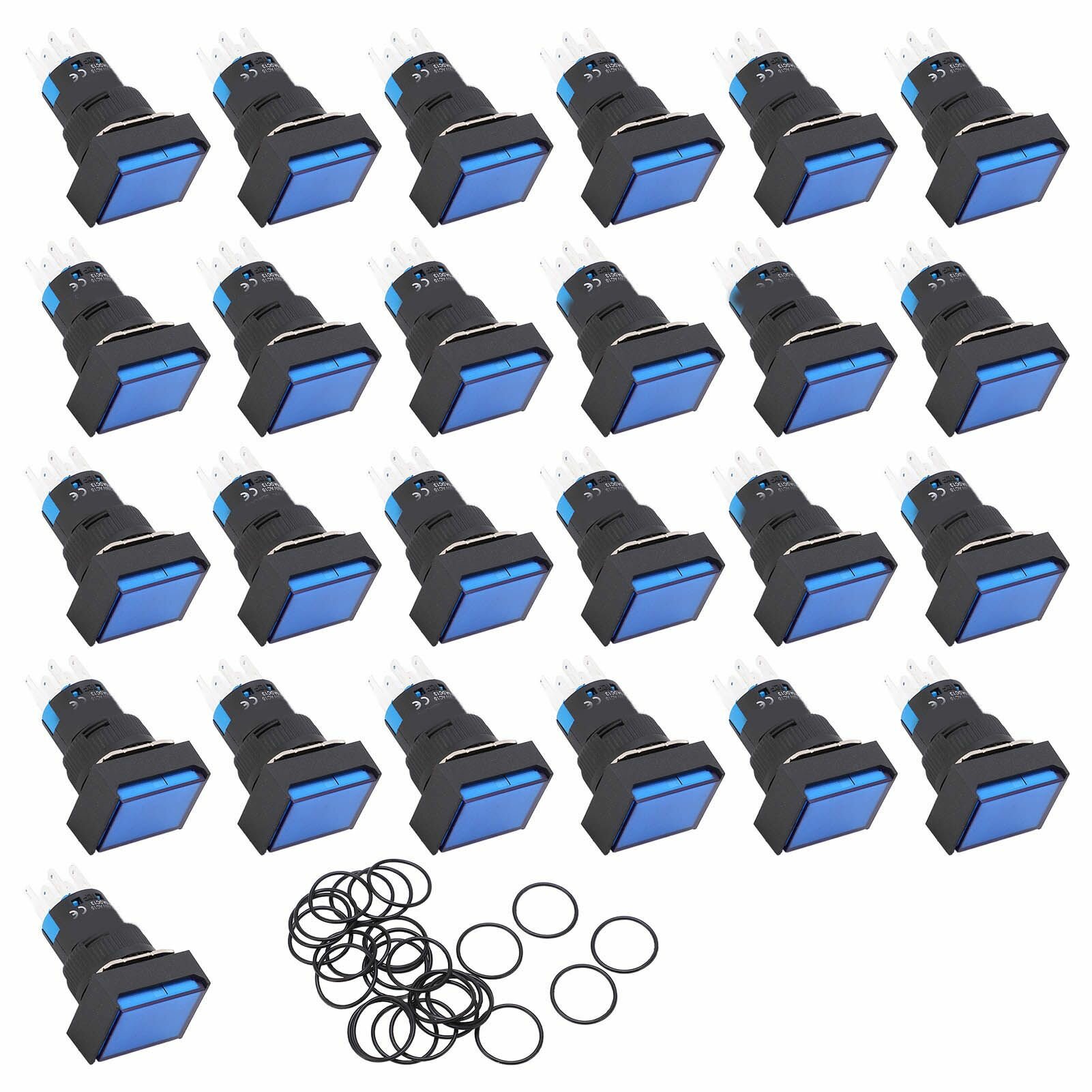 25 прямоугольных переключателей с индикатором для оборудования 220В