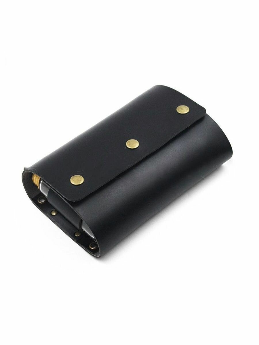 Набор походный "Специи для кемпинга", 70 мл, стекло и искусственная кожа, черный, Набор банок для специй для кемпинга