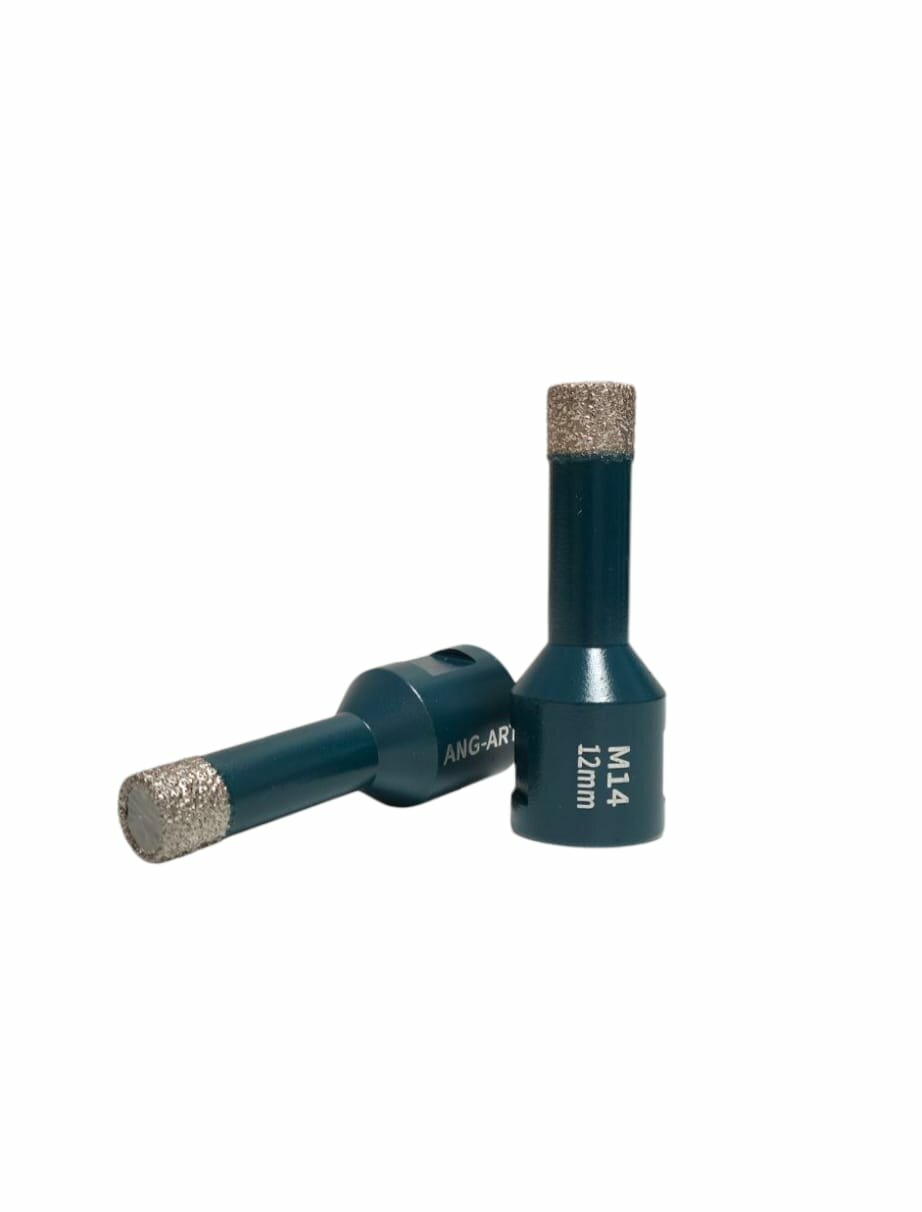 Коронка алмазная по керамограниту 12 мм для УШМ (сухое сверление) ANG-ART