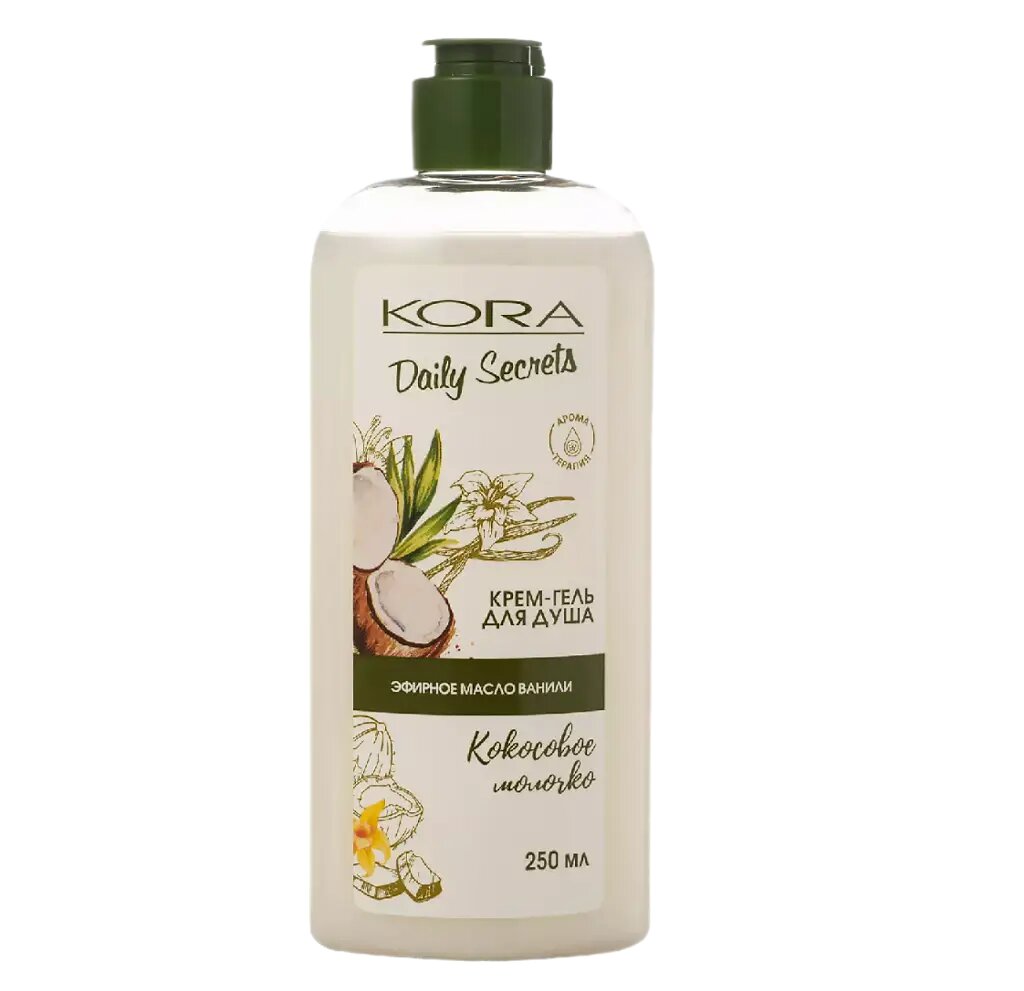KORA Daily Secrets Крем-гель для душа Кокосовое молочко 250 мл 1 шт