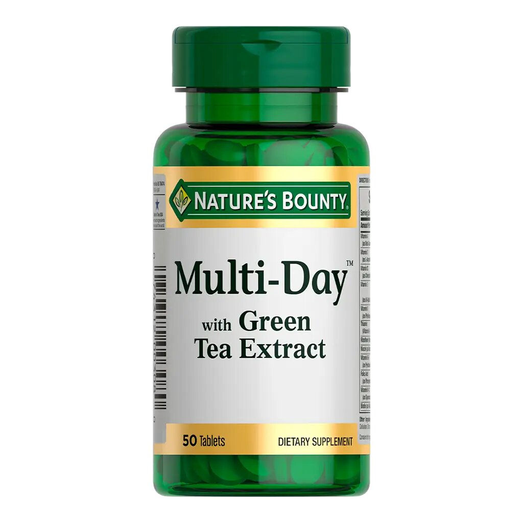 Nature's Bounty Мультидэй с экстрактом зеленого чая / Multi-Day with Green Tea Extract Tablets таблетки массой 1679 мг 50 шт