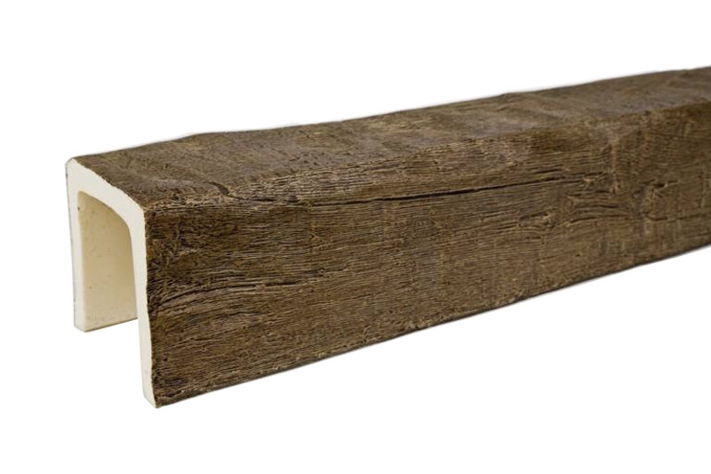 Балка из Полиуретана Уникс Классика Б2 Олива Д2000хШ120хВ120 мм Умеренная Обработка Топором.