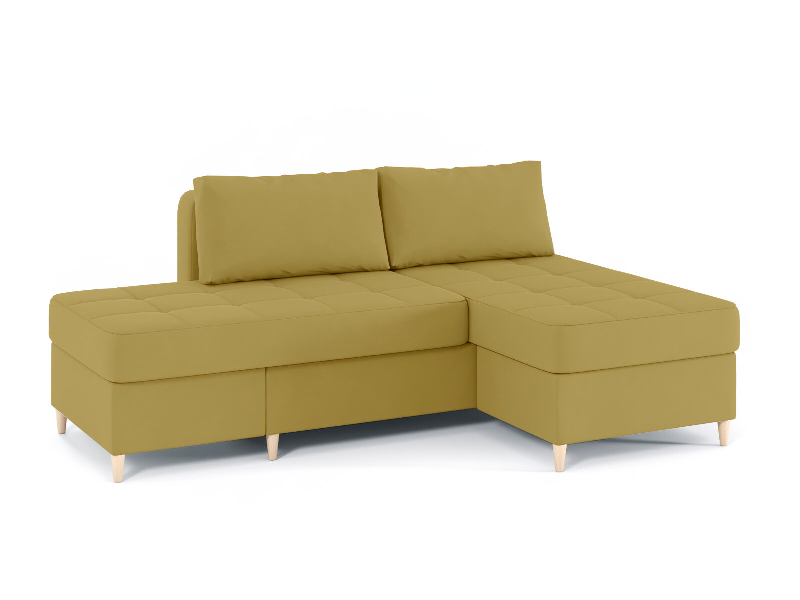 Диван угловой Оливер 2, Горчичный