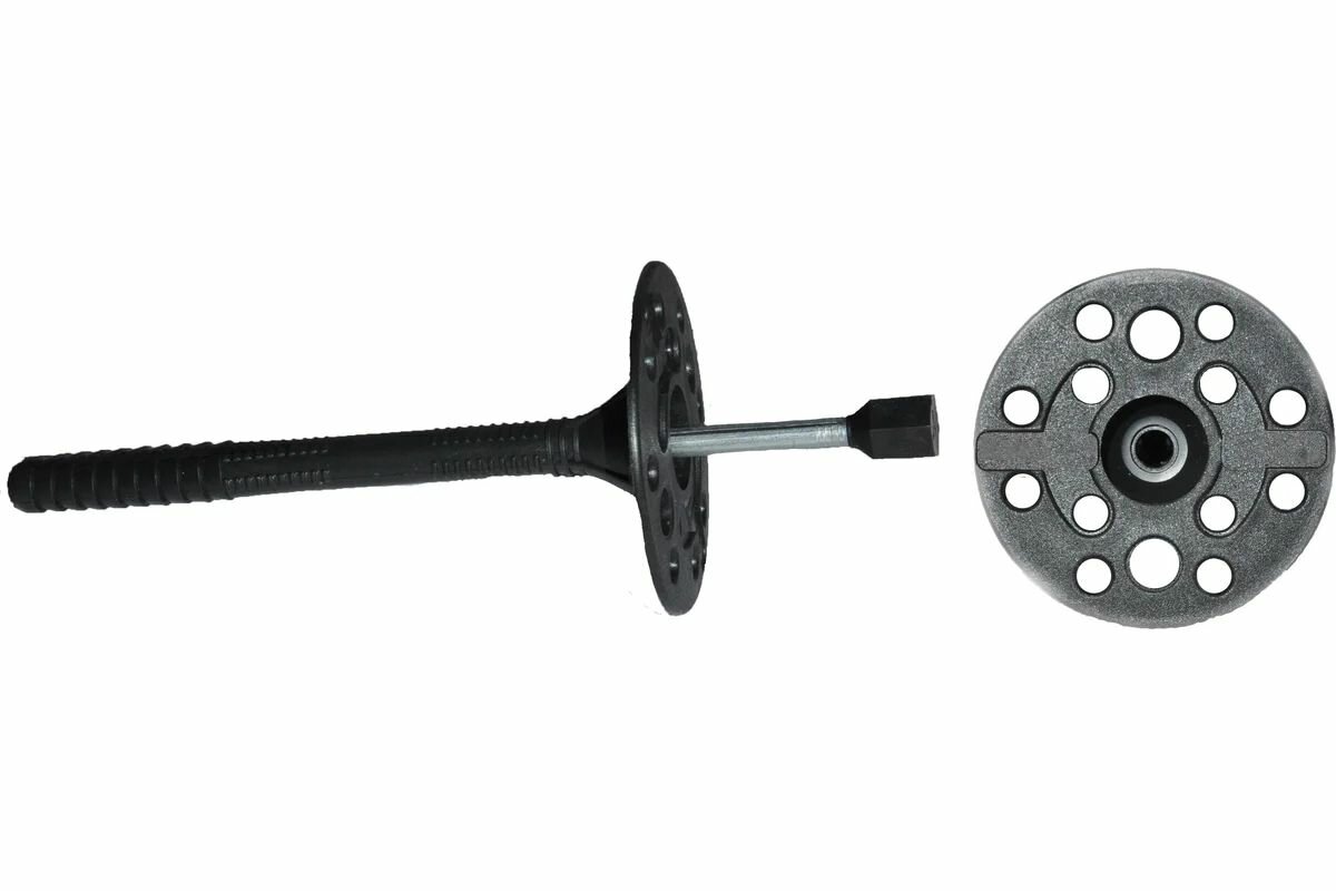 Дюбель для теплоизоляции с оц. гвоздем и термоголовкой INTERFIX 10х180, 250 шт 28983