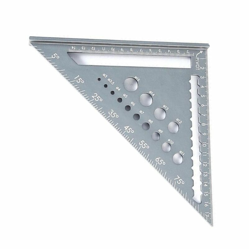 Треугольная деревообрабатывающая специальная линейка под прямым углом 45 градусов-серый