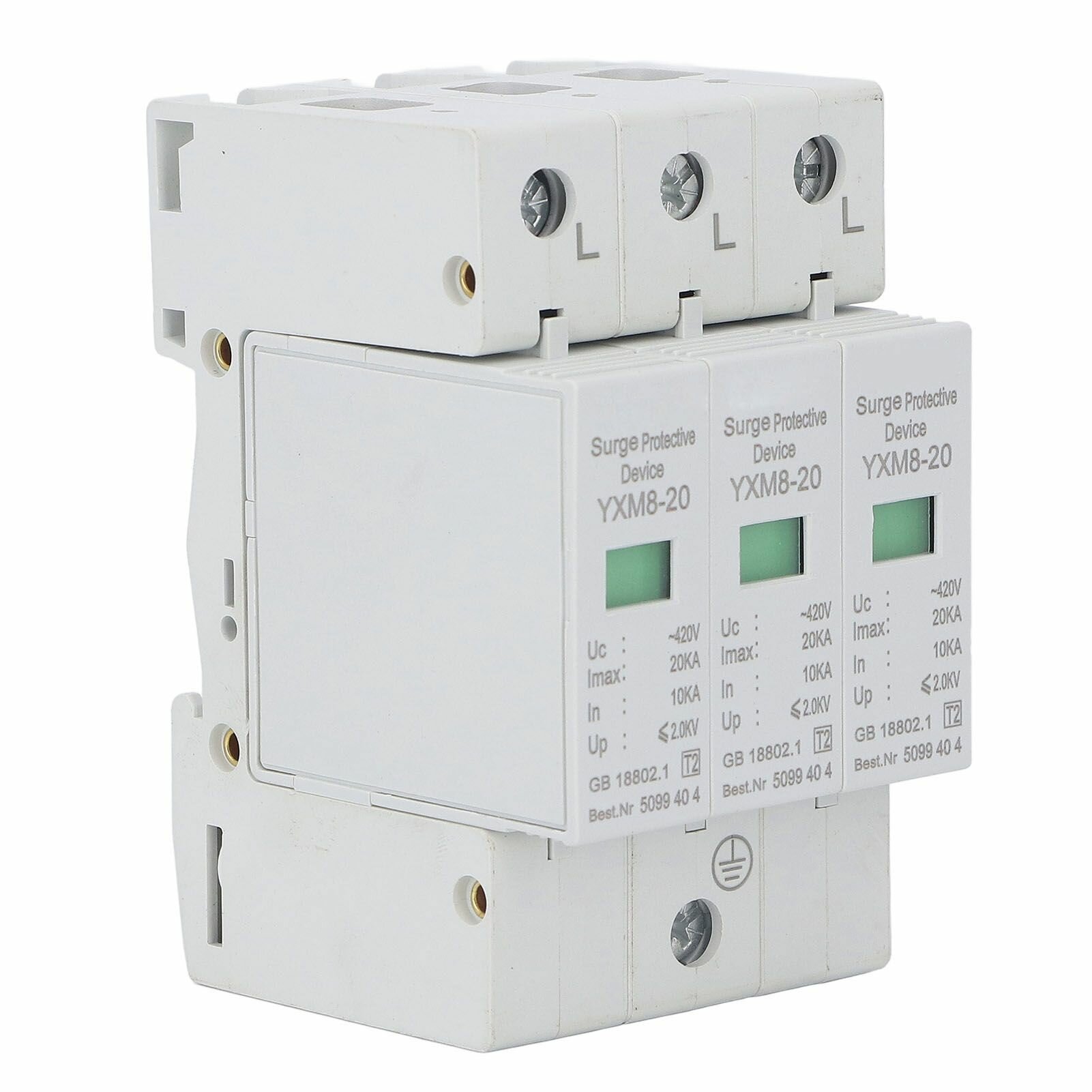 Модуль молниезащиты YXM8-20 с защитой от перенапряжения 20KA 3P 420V