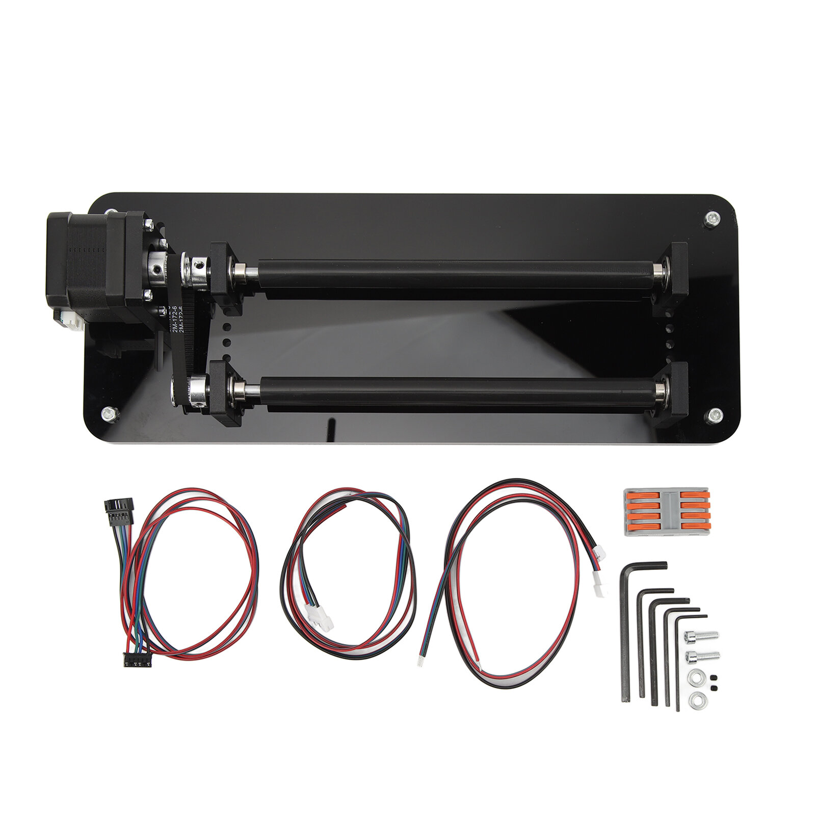 Роликовый лазерный гравировальный станок с тремя шестернями, вращающийся на 360 градусов, ось Y, вращающийся гравировальный модуль для цилиндрических объектов