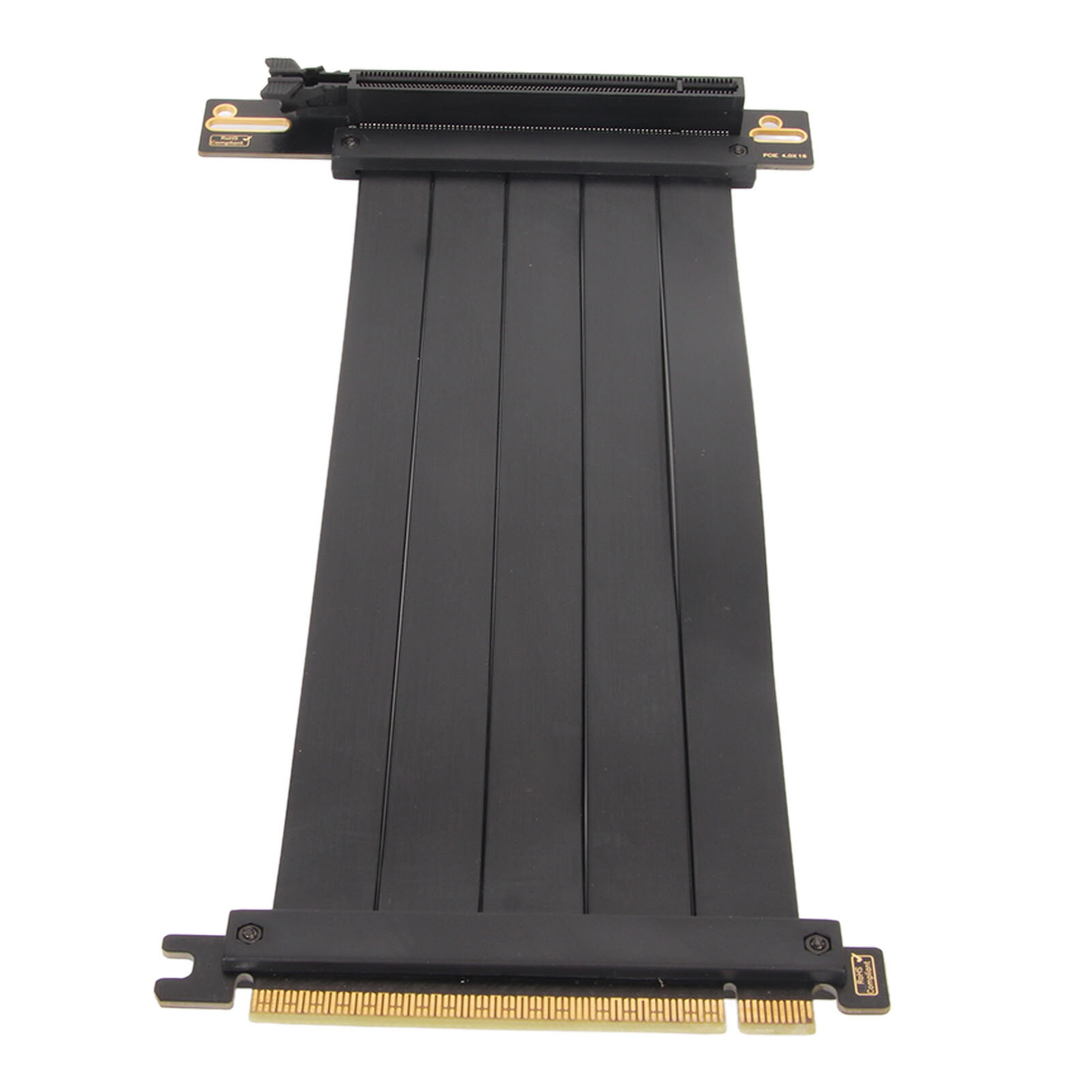 PCIE 4.0 X16 Riser Cable Высокоскоростной гибкий удлинительный порт для карты расширения 90 градусов Удлинительный кабель графического процессора для RTX 4090 Черный 30 см / 11,8 дюйма