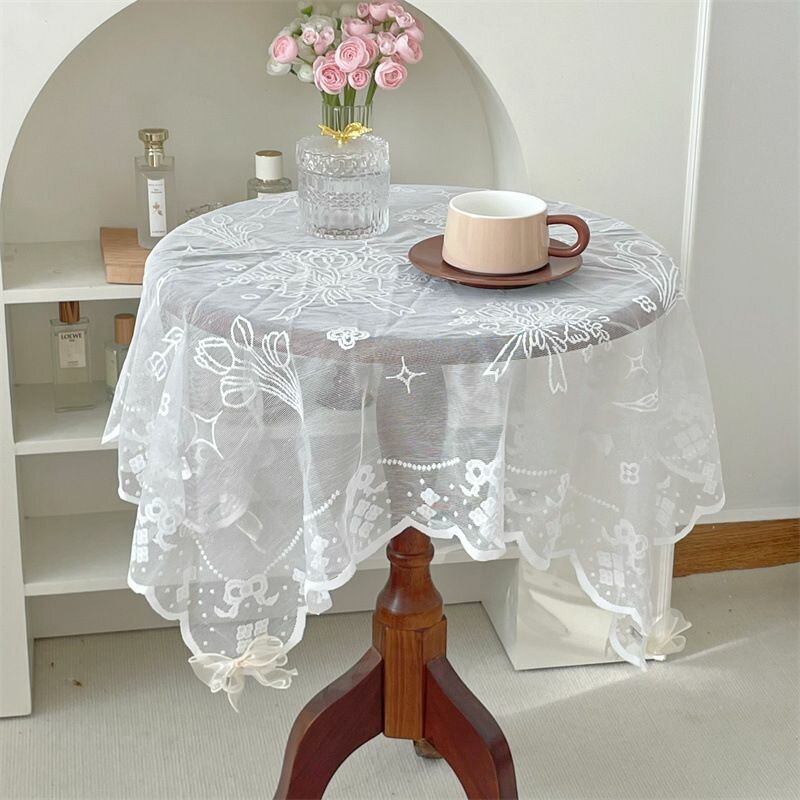 Китайская классическая кружевная скатерть, дизайн с узором тюльпан демонстрирует ощущение роскоши