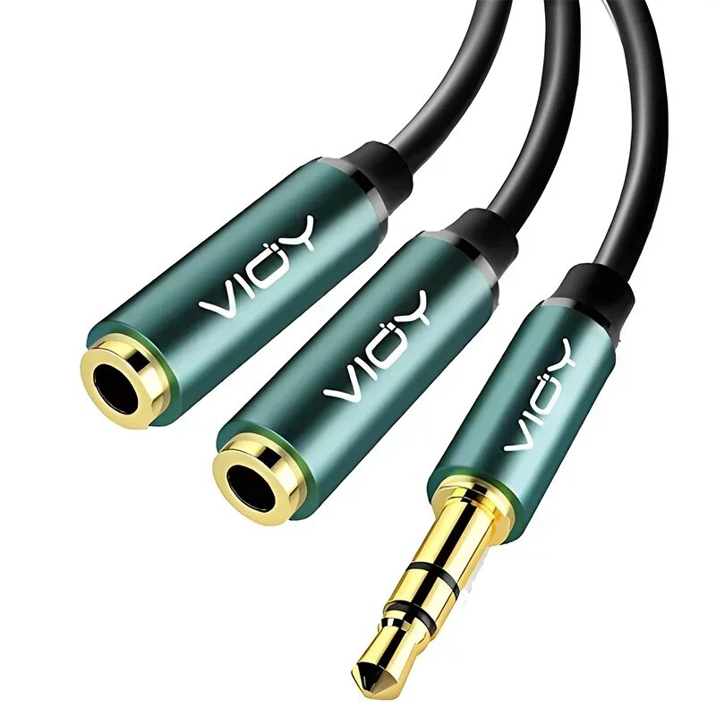 Разветвитель для наушников VIOY TRRS на 2 TRS 3.5-M to 2x3.5-F