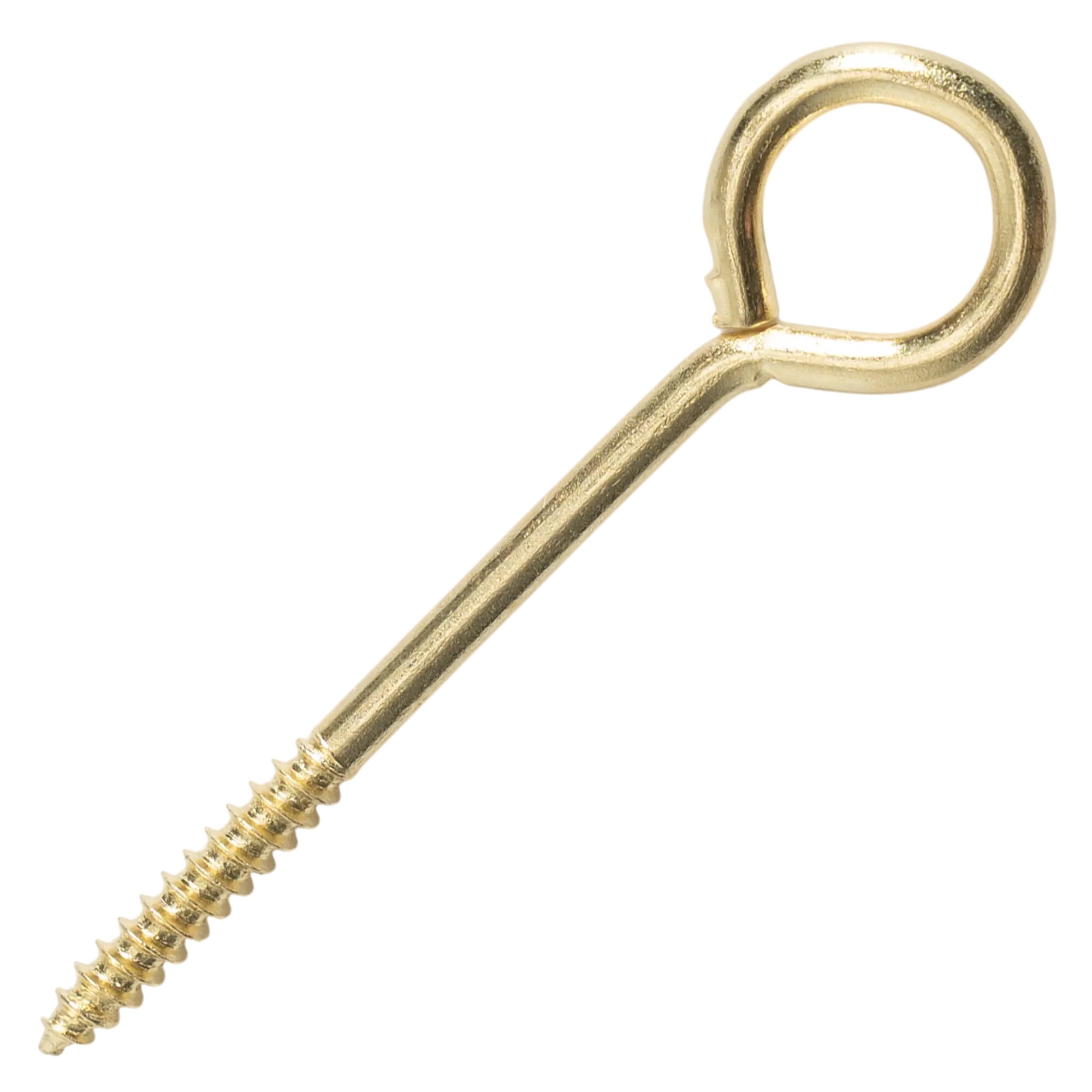 Шуруп-кольцо 3.5x45 мм из стали, цвет золото, набор 6 шт, крепёж для подвесок