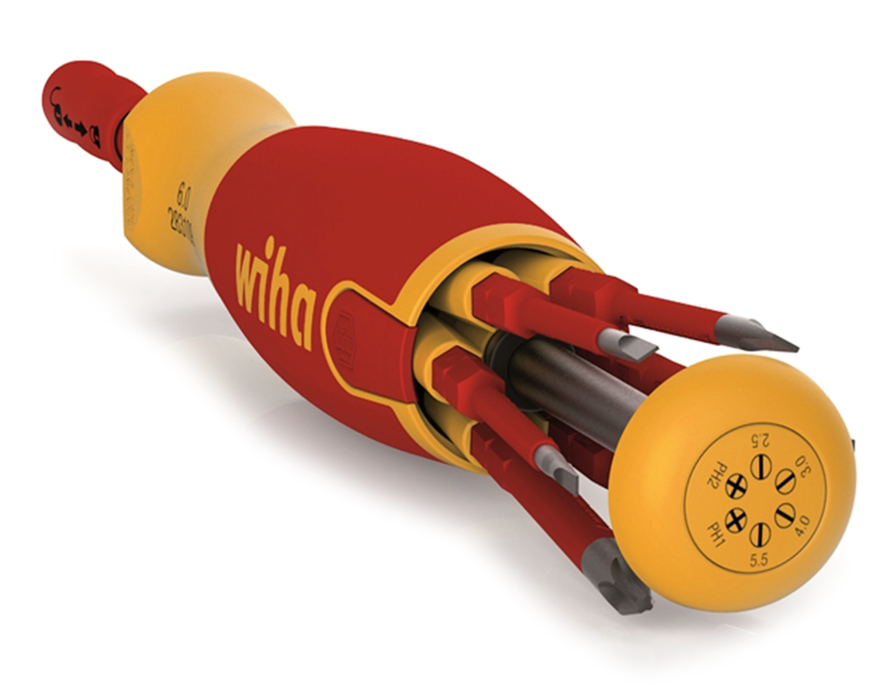 Отвертка диэлектрическая с набором бит LiftUP Electric 6шт Wiha 2831 38611