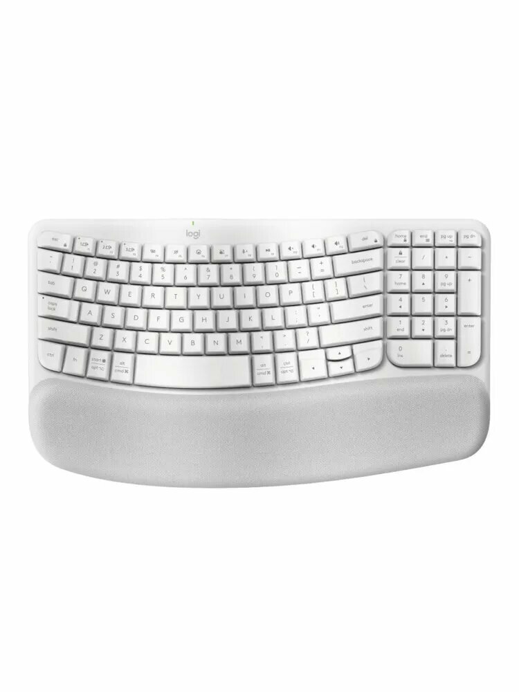 Клавиатура Logitech WAVE KEYS, беспроводная, эргономичная, белая