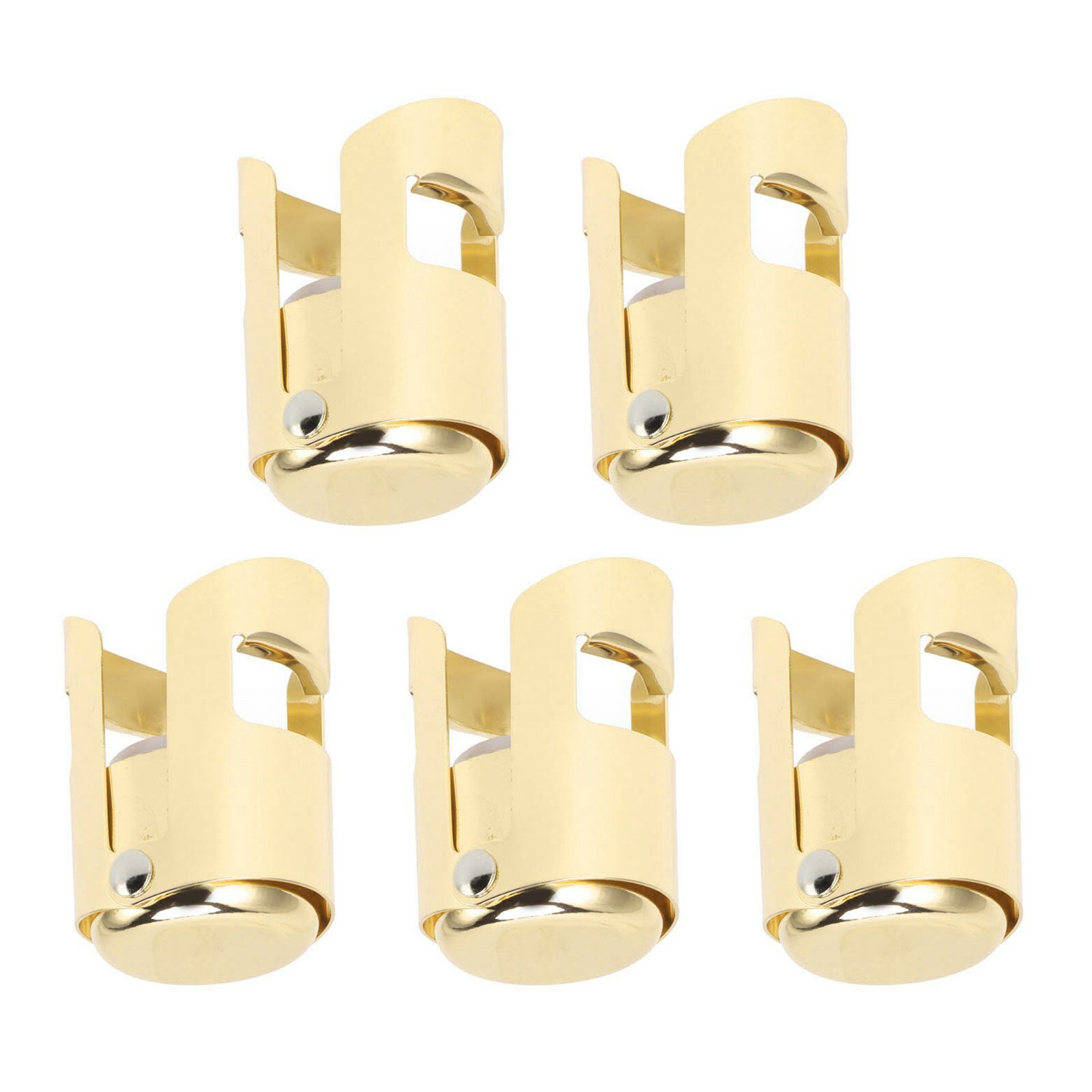 5шт Коронка для шампанского Стальной Запорок для шампанского Переиспользуемый Сейвер для бутылок вина Искривленных бутылок Золотой