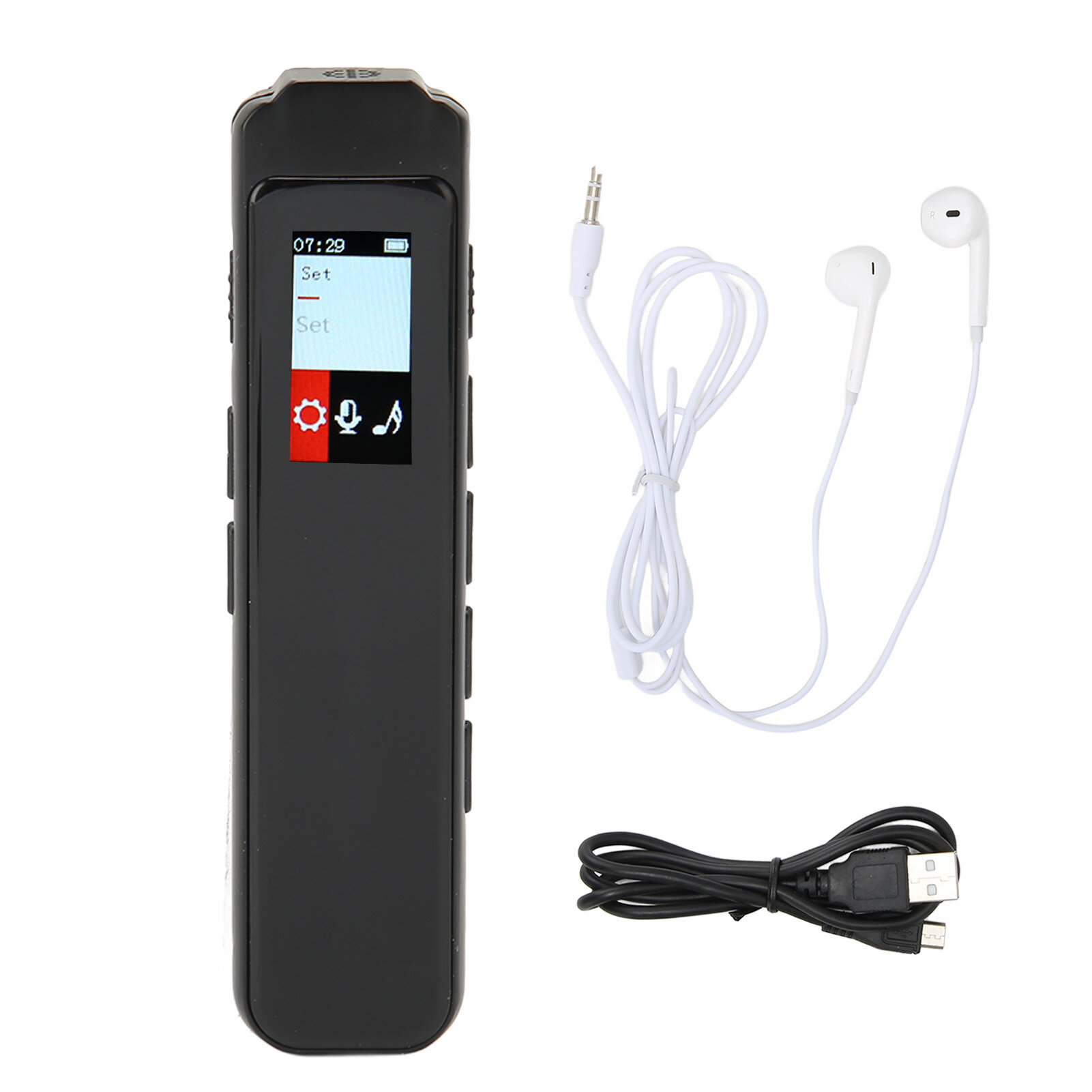 Digital Voice Recorder HD Smart Shoom Musterment Small Mp3 -плеер активированный рекордер с воспроизведением для лекции 8 ГБ