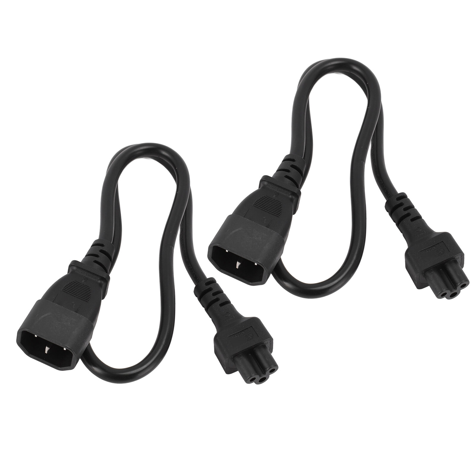 Кабель-адаптер IEC 320 C14 мужской к IEC320 C5 женской, 60см, 2500W, 2шт, универсальный преобразователь питания IEC C14-C5