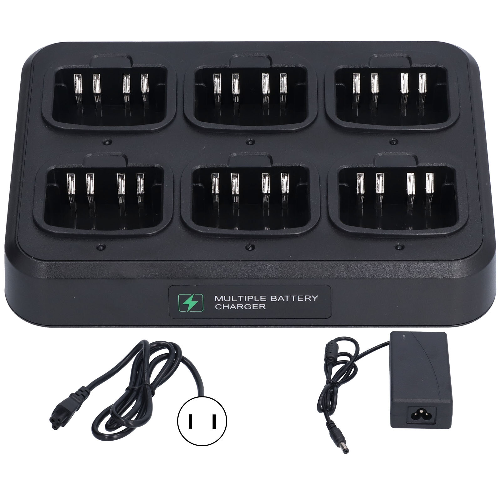 Зарядное устройство для рации Зарядное устройство для рации из АБС-пластика Зарядная док-станция на 6 устройств для WPLN4226A XIR P8268 и двусторонней радиосвязи серии DP, вилка США