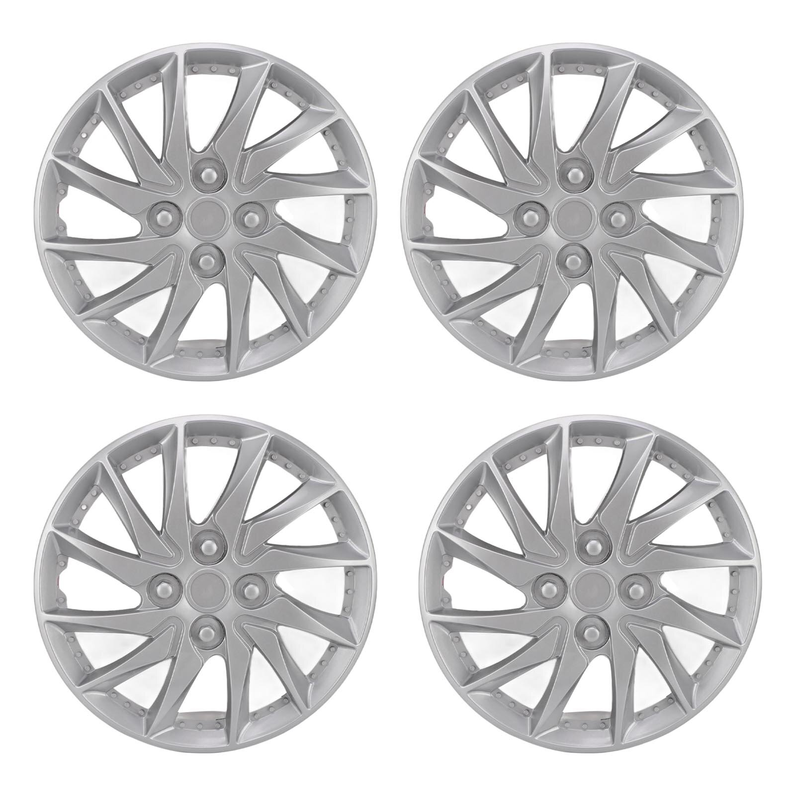 4 шт. колпачки на ступицы 14-дюймовых колес, обеспечивающие полную защиту, изысканные накладки на обода, универсальные для легковых автомобилей, грузовиков и фургонов.