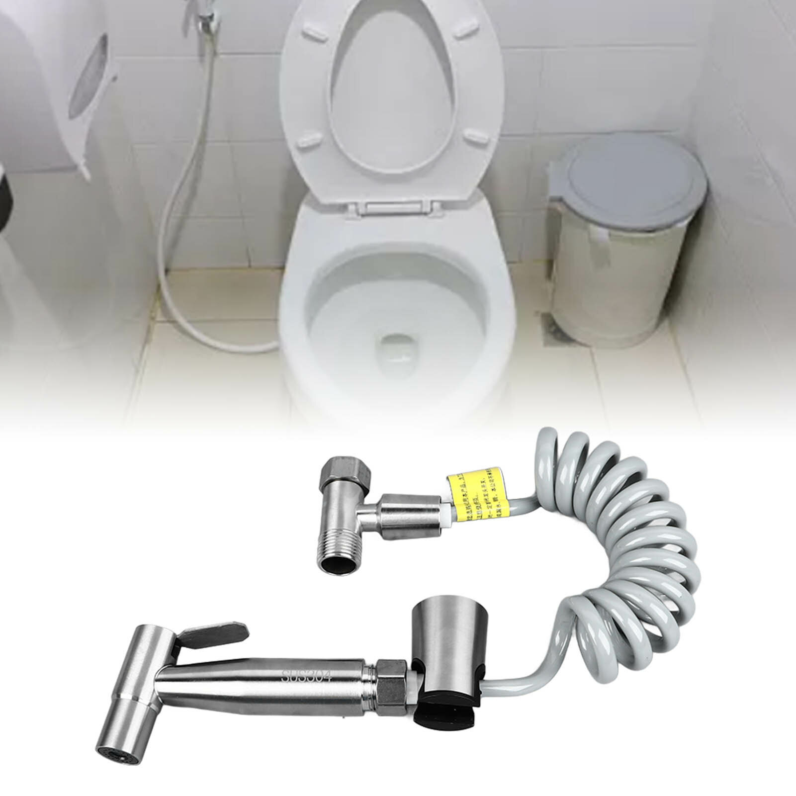 Ручной распылитель для биде для туалетной бумаги, подгузников, распылитель из нержавеющей стали, набор для распыления биде в ванной комнате, регулируемое давление воды