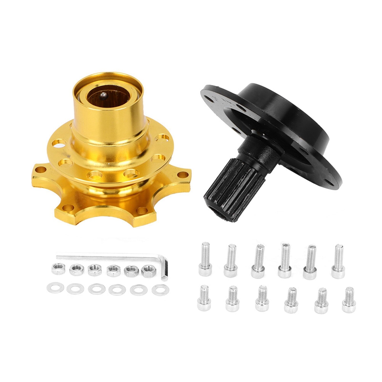 Универсальный Набор Адаптеров Для Быстроразъемного Отсоединения Ступицы Рулевого Колеса с 6 Отверстиями Инструмент Для Ремонта Автомобиля