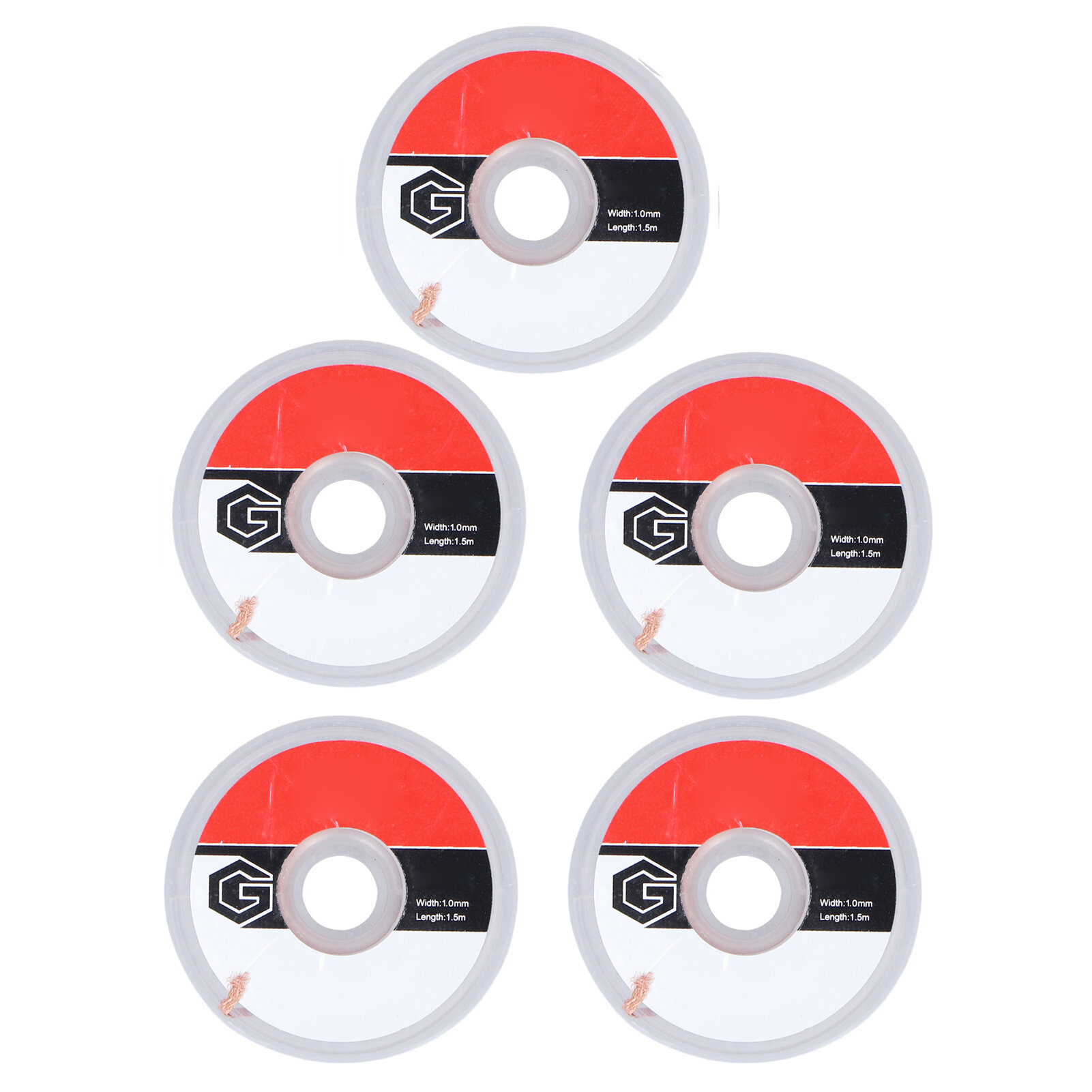 Фитиль для припоя 5 шт, TGK-1015, стойкий к окислению, для распайки.