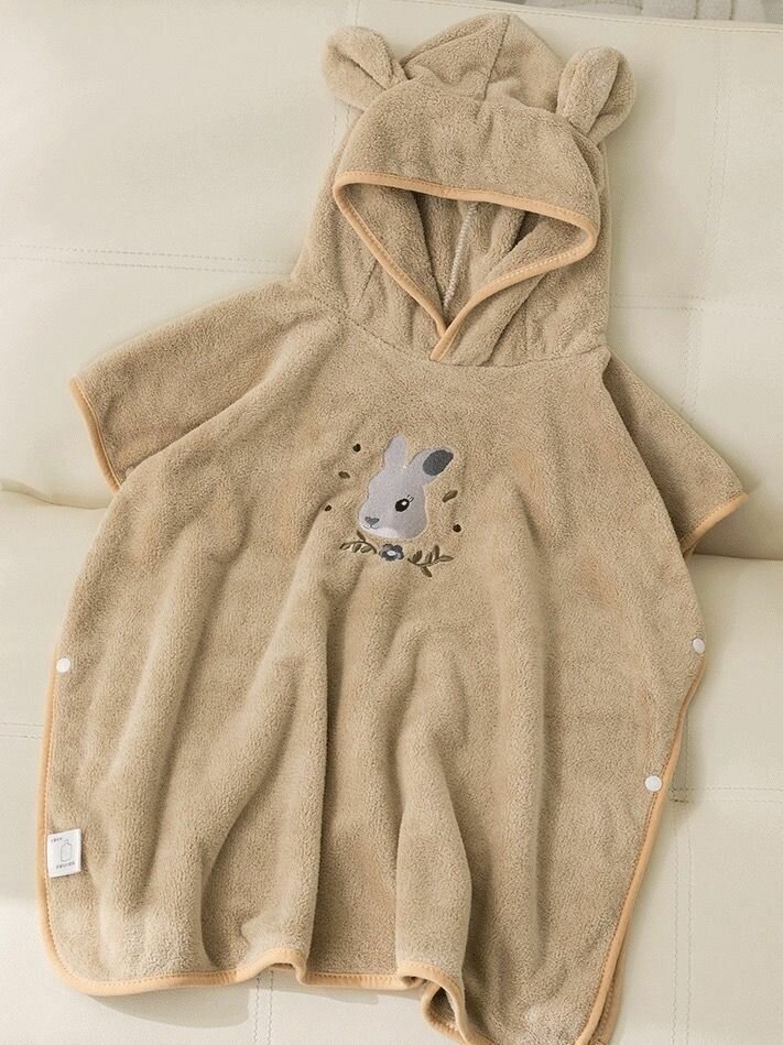 Полотенце пончо для детей, детское полотенце-халат с капюшоном