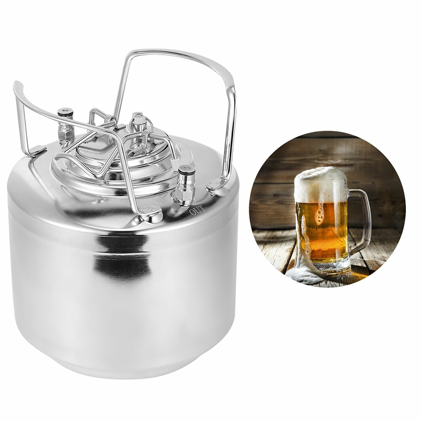 6-литровая пивная бочка из нержавеющей стали, подходящая для домашнего приготовления колы