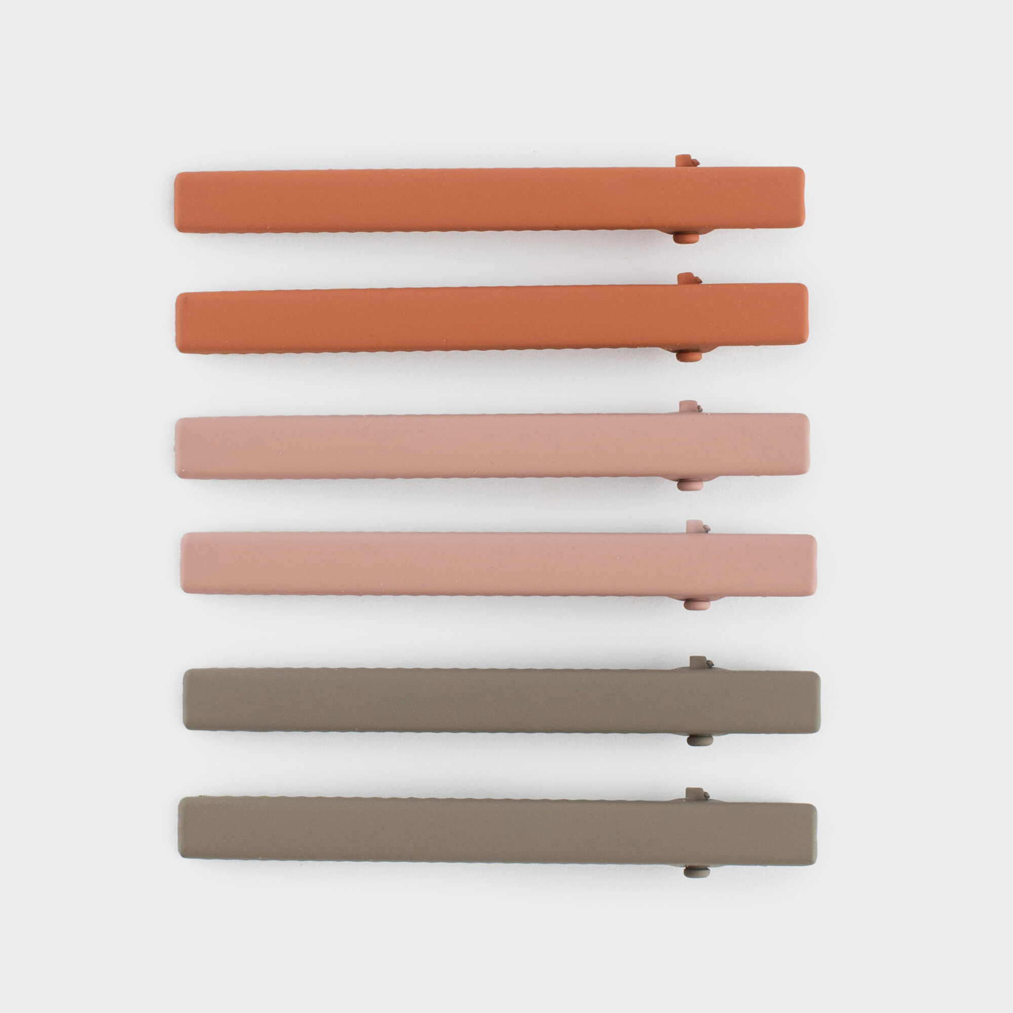 Заколка для волос, 6 см, 6 шт, металл, Цветной микс, Basic, Kuchenland