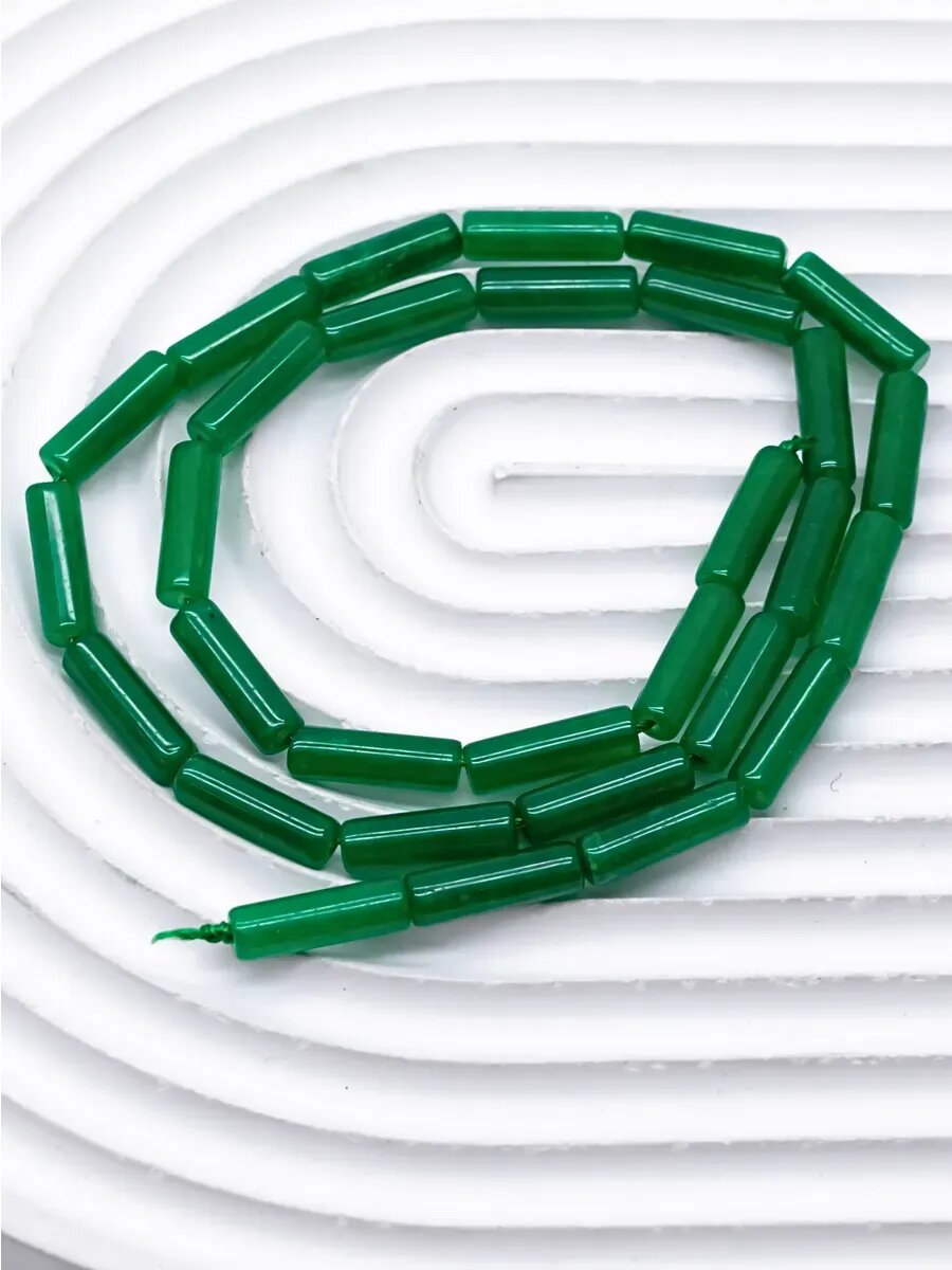 1581 Камни природного хризопраза зеленого цвета 13x4 мм 1 шт