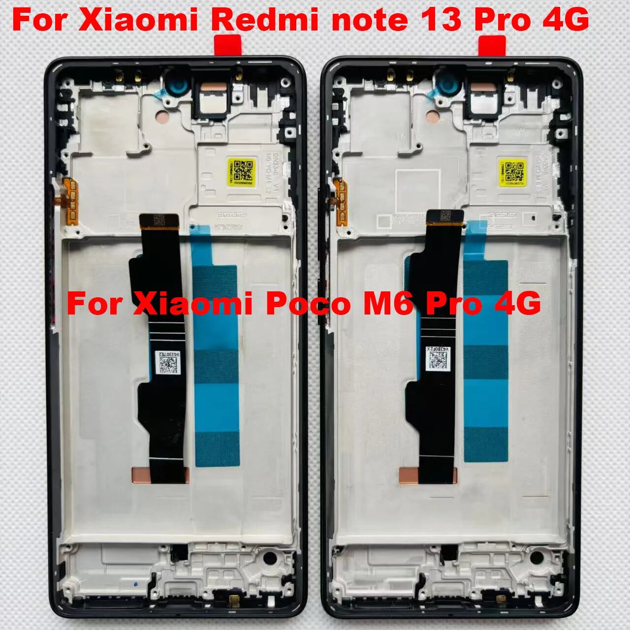 AMOLED оригинальный 6,67 'для Xiaomi Redmi note 13 Pro 4G 23117RA68G ЖК-дисплей с цифровым преобразователем сенсорного экрана рамка для Poco M6 Pro 4G LCD Purple With frame