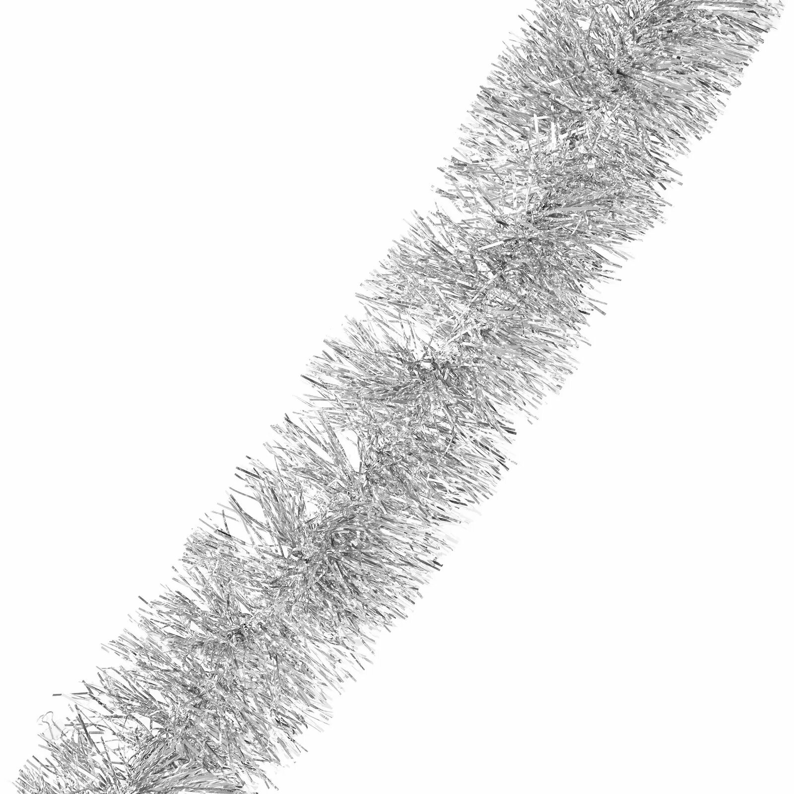 Мишура 'Искра' 2м, d-15см, серебристая, для яркого новогоднего декора