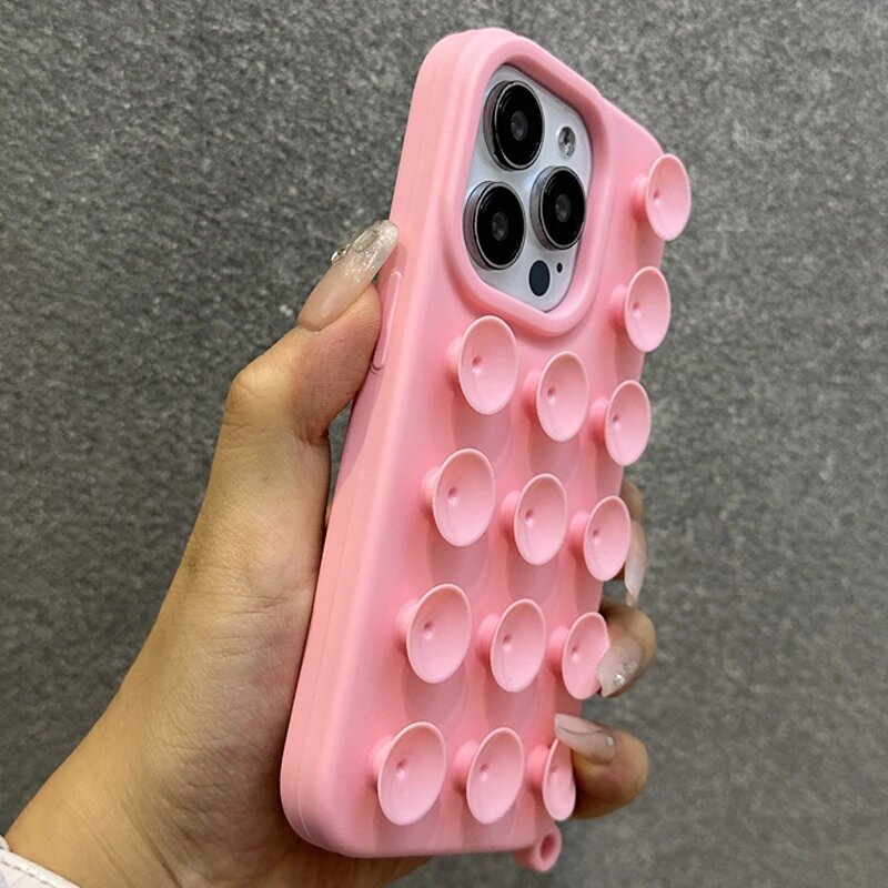 Розовый чехол-поп ит для iPhone 13