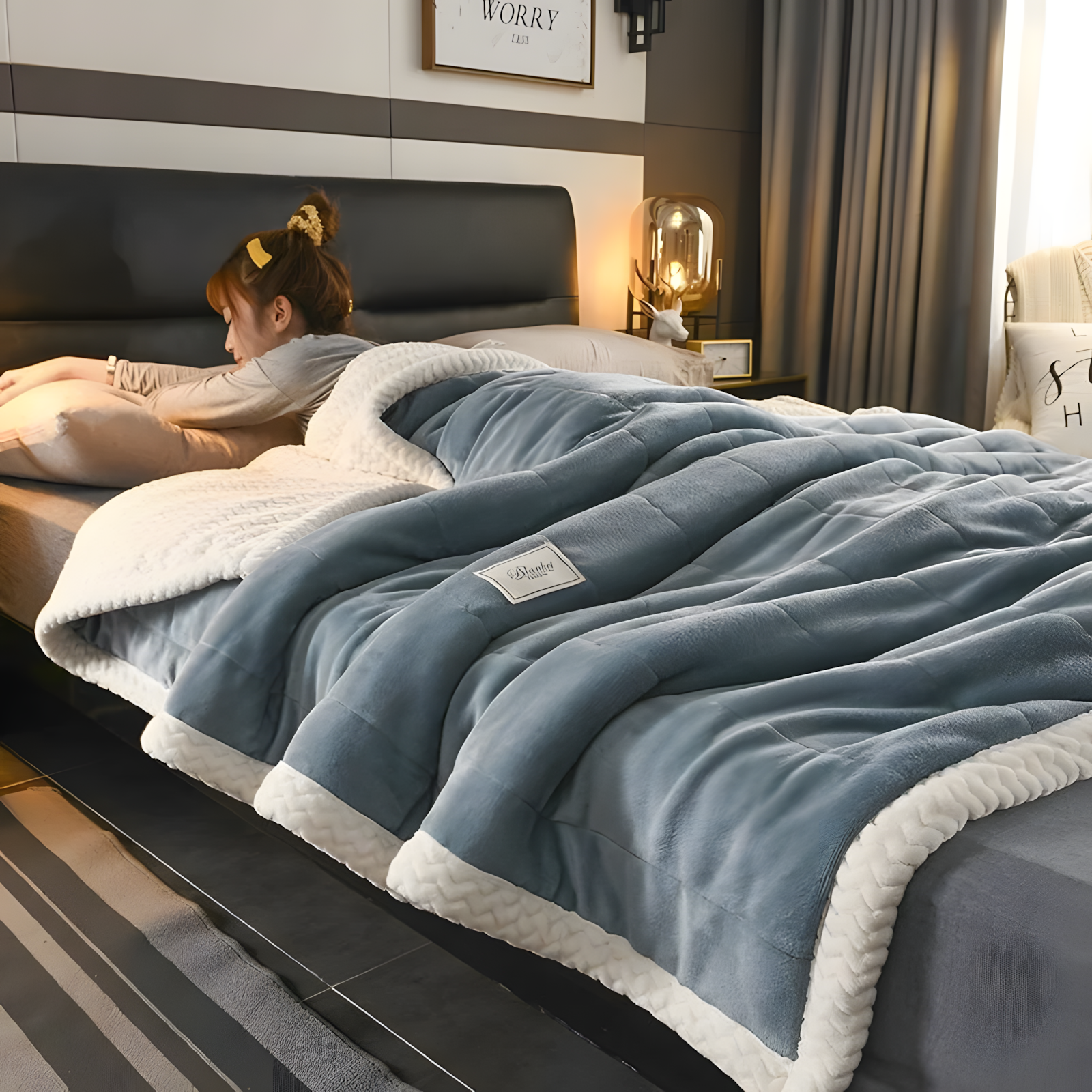 Одеяло Двуспальный 150x200 см, Всесезонное, с наполнителем Хлопковое волокно, комплект из 1 шт