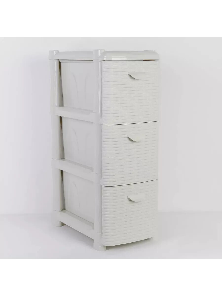 Комод узкий 3-х секционный "Ротанг"