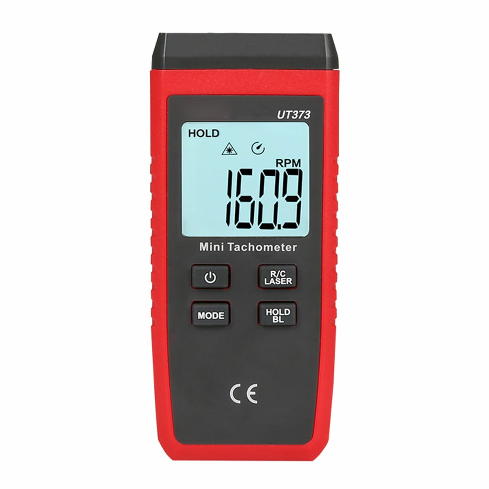 Цифровой тахометр UT373 Mini с бесконтактным вращением Фото ЖК-лазеров RPM Tach