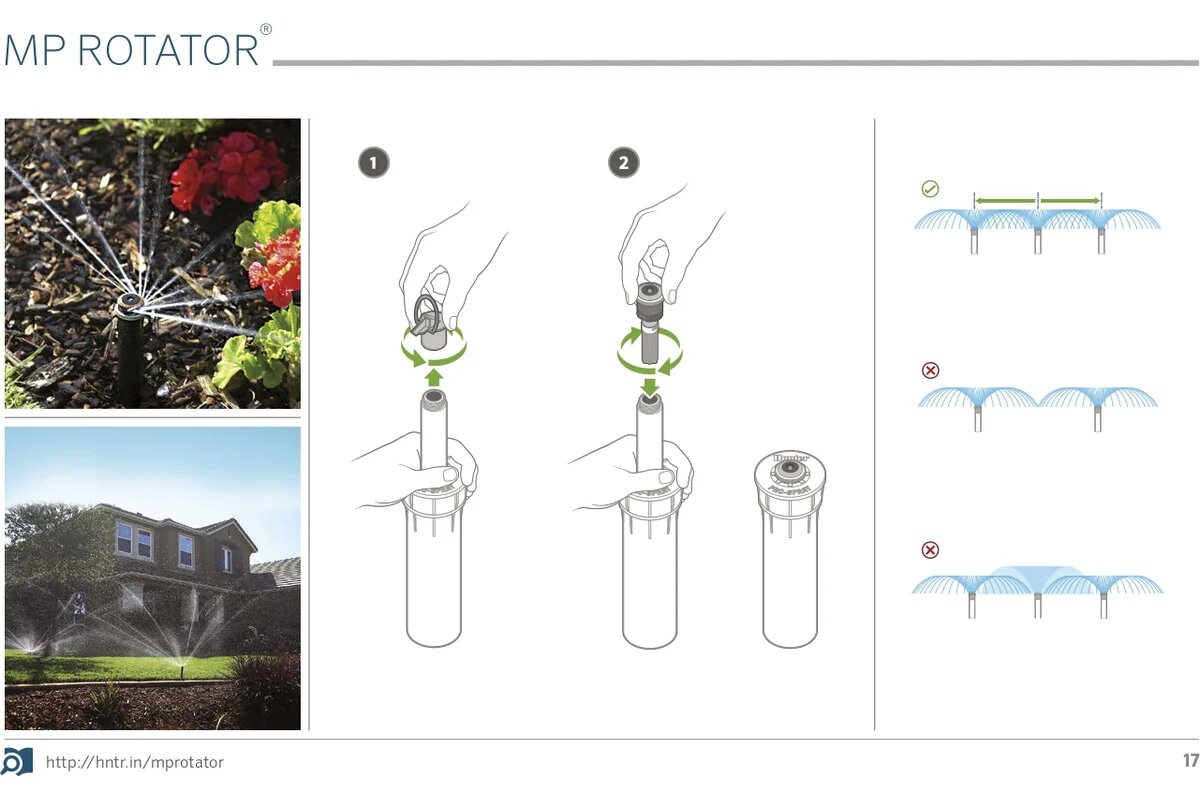 Сопло K-RAIN KVF-8, R - 2,4 м, регулируемое, зеленое, 5 штук
