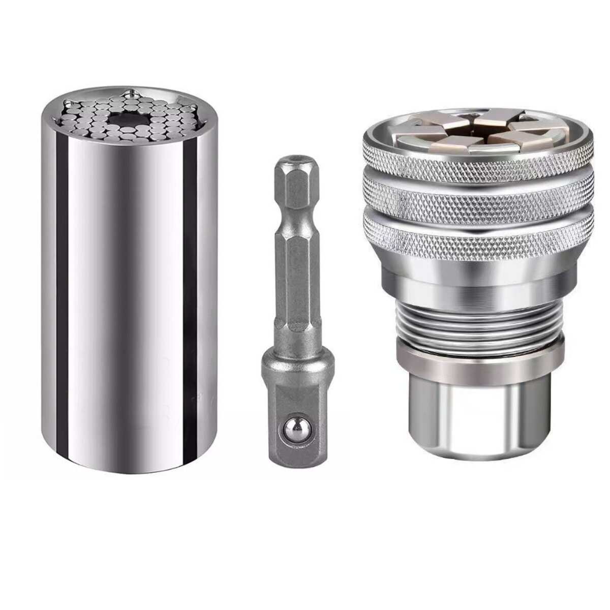 Головка торцевая набор универсальная на шуруповерт и дрель/бита 3 шт, Регулируемая отвертка универсальный для гаечных ключей