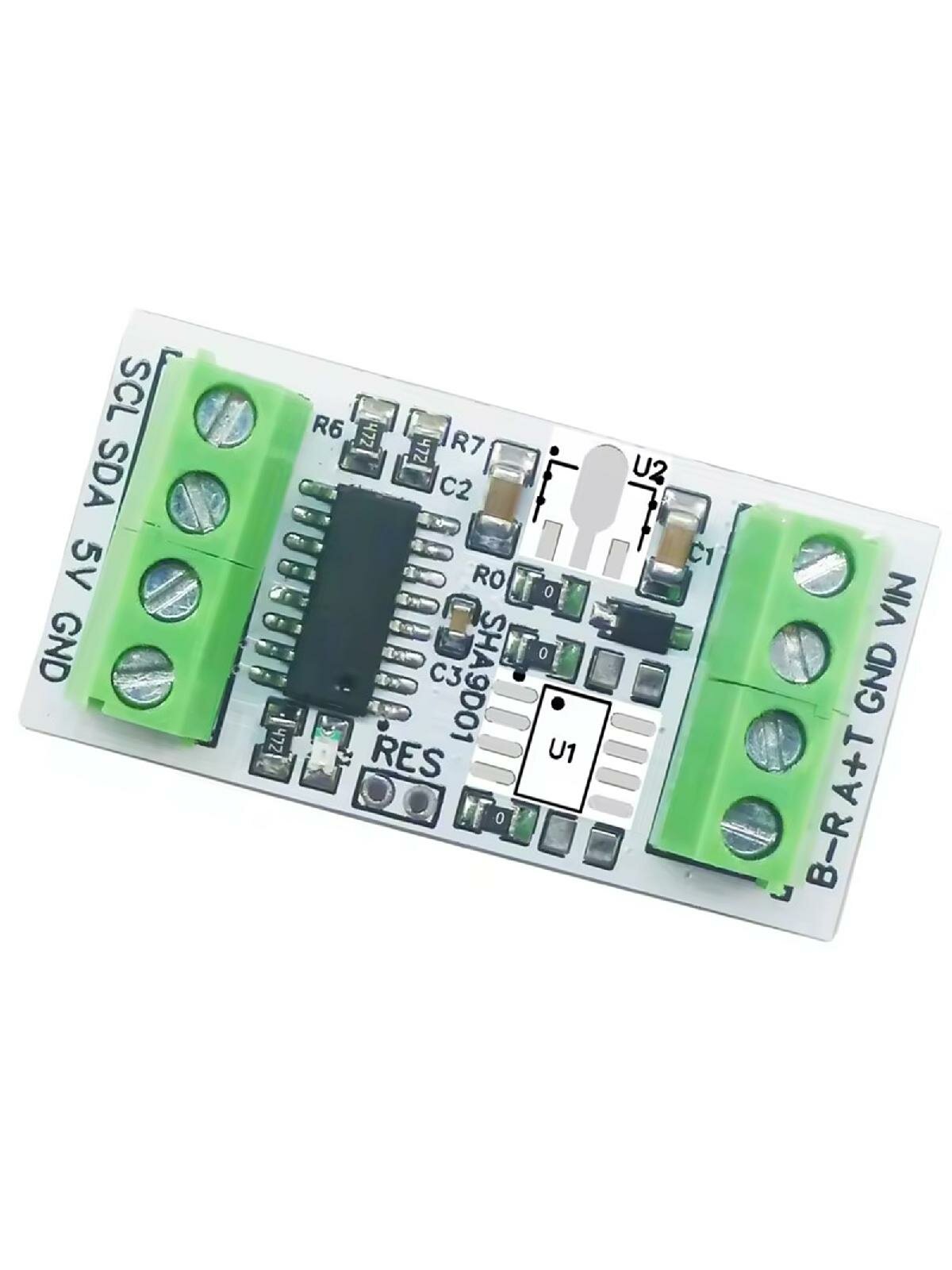Modbus -40-125℃ 0-100%RH SHT30 Temperature and Humidity Sensors Module RS485 RS232 Adapter Board Expansion Module