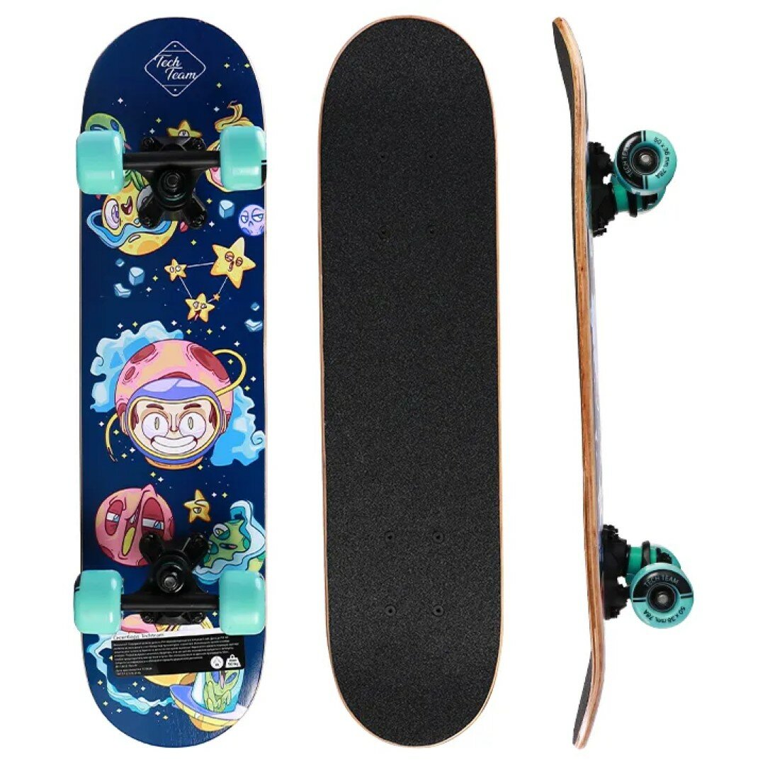Скейтборд для детей Tech Team "Profi", 24x6, от 4 лет - 2025 Alien