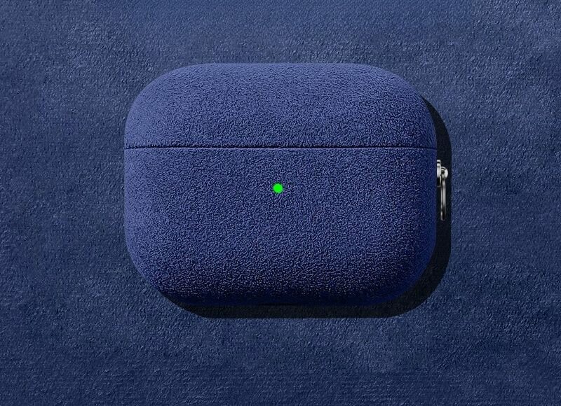 Чехол из итальянской алькантары для Apple AirPods Pro /Pro 2/Pro 3, мягкая обложка