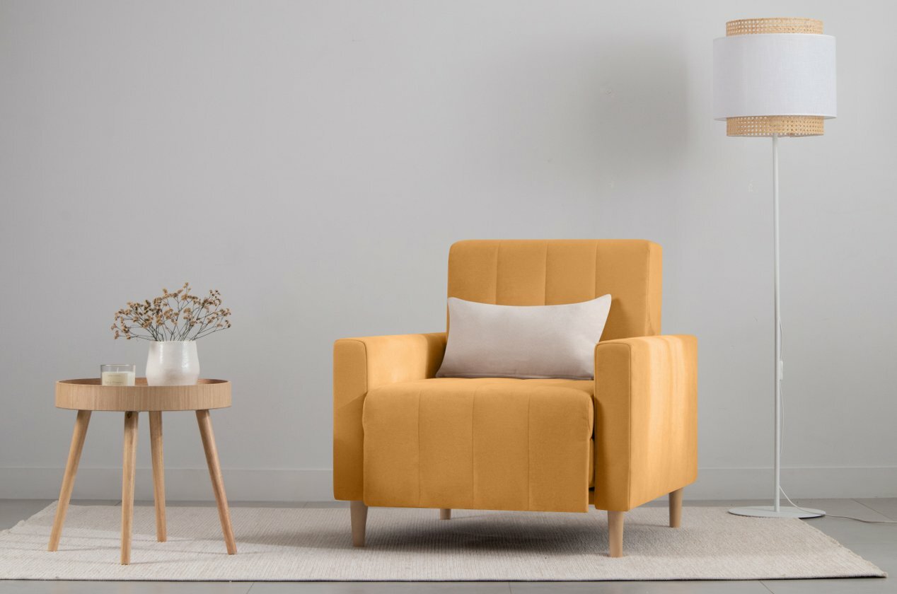 Кресло-кровать Маре Мини Velvet Wet Sand Divan.ru, 84х90х79 см, песочный, велюр