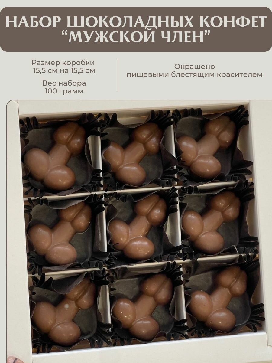 Шоколадный набор мини члены. Подарок на девичник