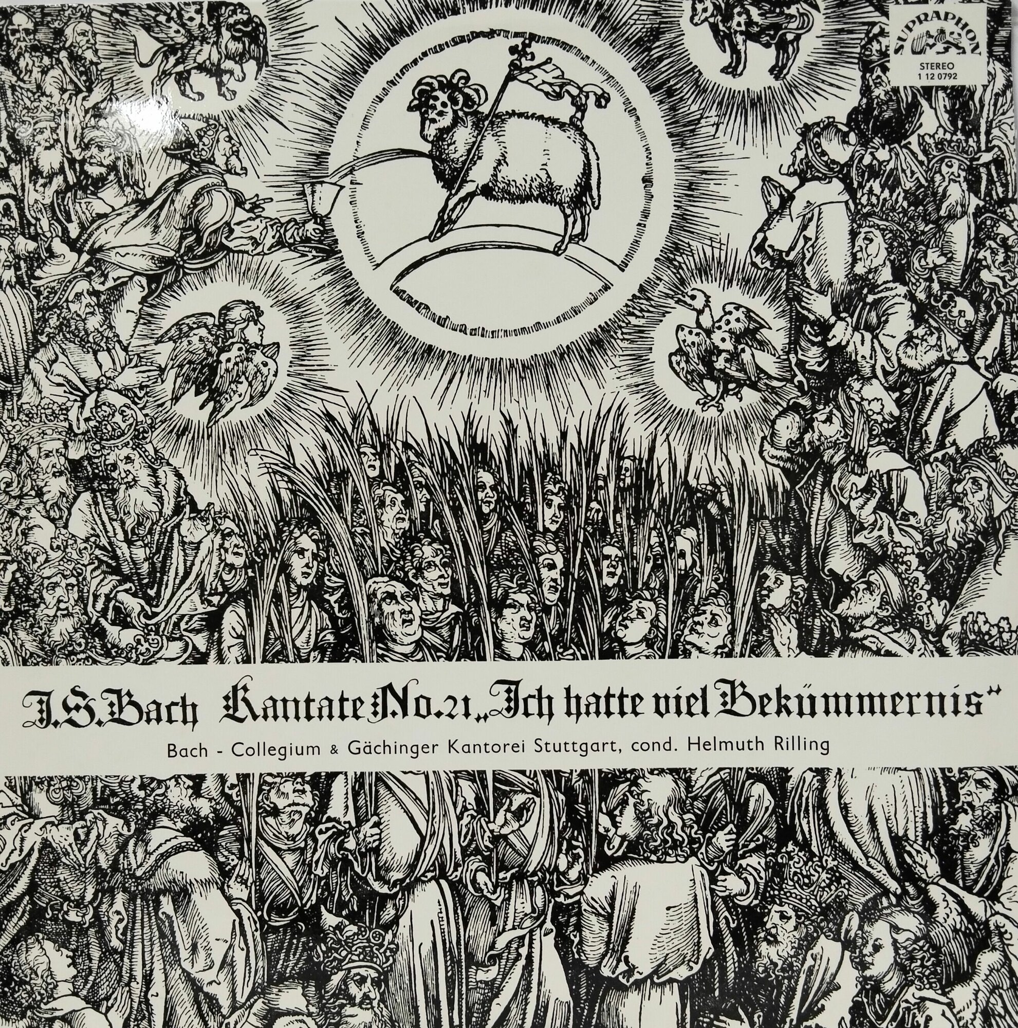 J.S. Bach, Bach - Collegium Stuttgart & Gachinger Kantorei Stuttgart Cond. Helmuth Rilling. Kantate No. 21 Ich Hatte Viel Bekummernis (M/M, Supraphon, 1 12 0792, 1971, винил) LP