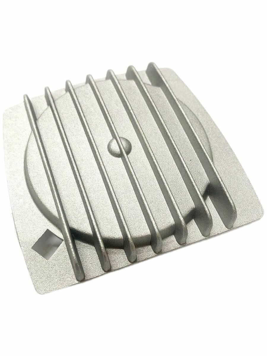 Крышка головки цилиндра левая, квадратная мопеда Дельта, Альфа на двигатель объемом 110 см3