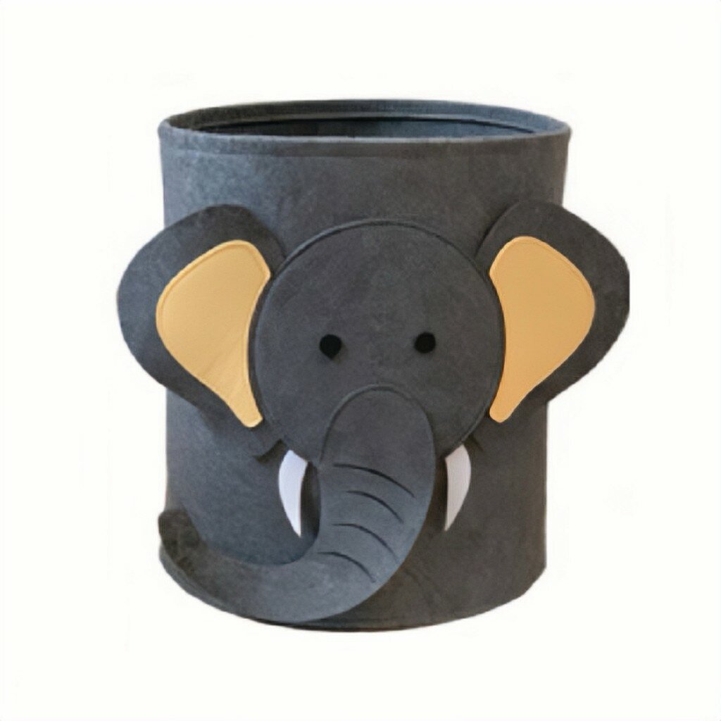 Плюшевый felt коробка для хранения с изображениями животных для детской комнаты и игровой зоны слон